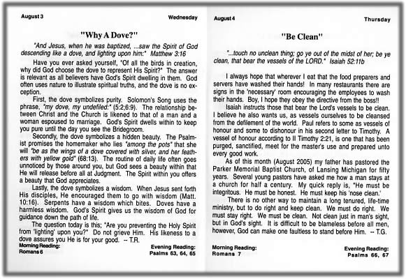 Baptist Bread Devotional Samples